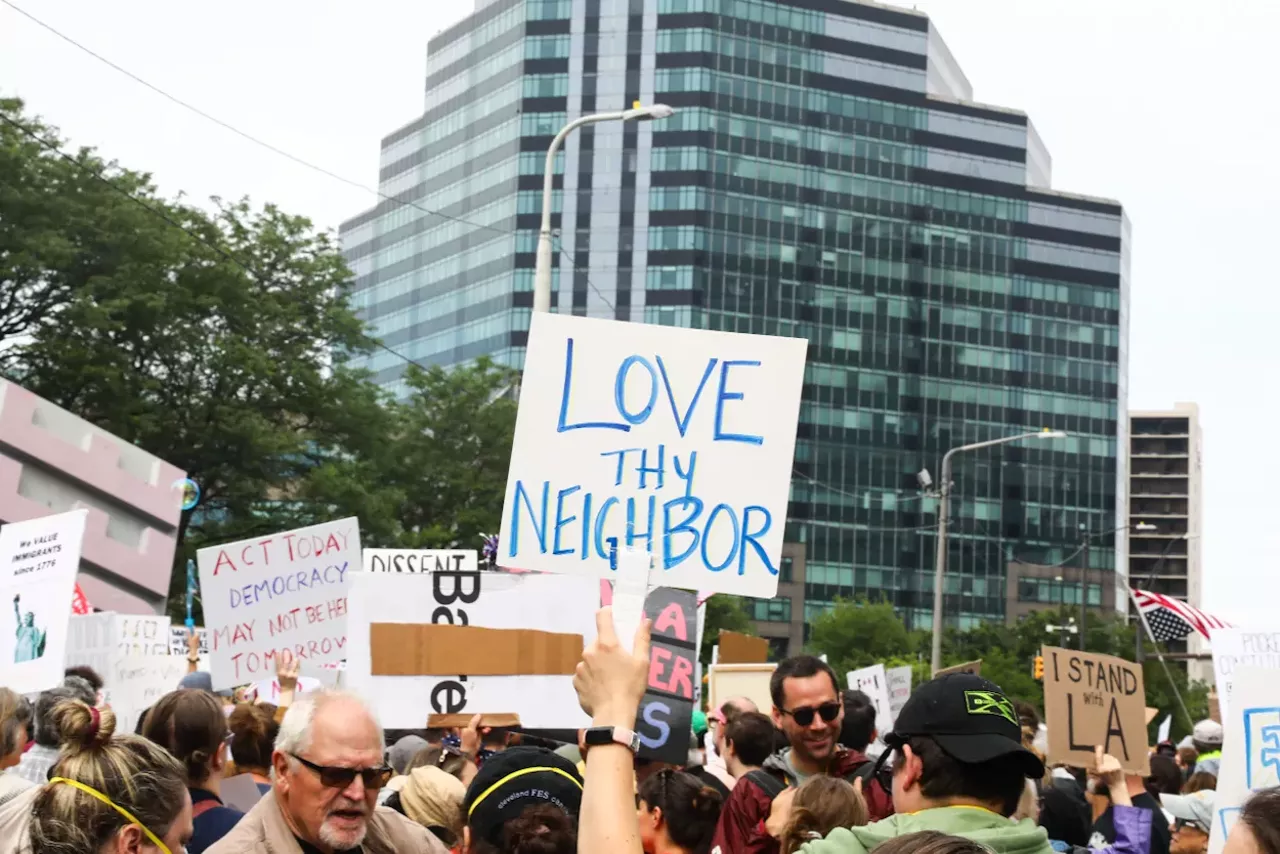 Photos: Thousands Marched the Streets of Downtown Cleveland in No Kings ...