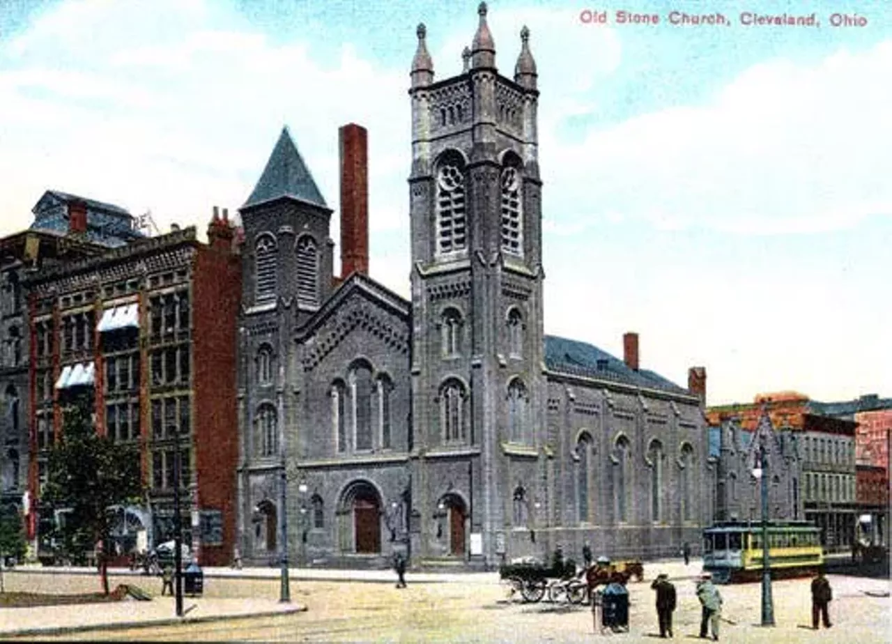 Vintage Photos of the Old Stone Church in Downtown Cleveland, Which ...
